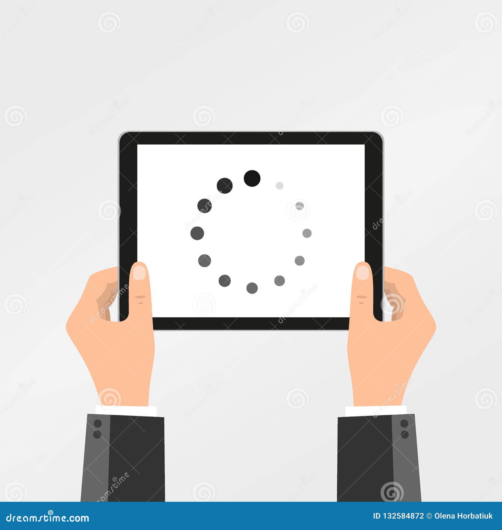 Concept & Creative Loading Process Status Vector Illustration on a ...