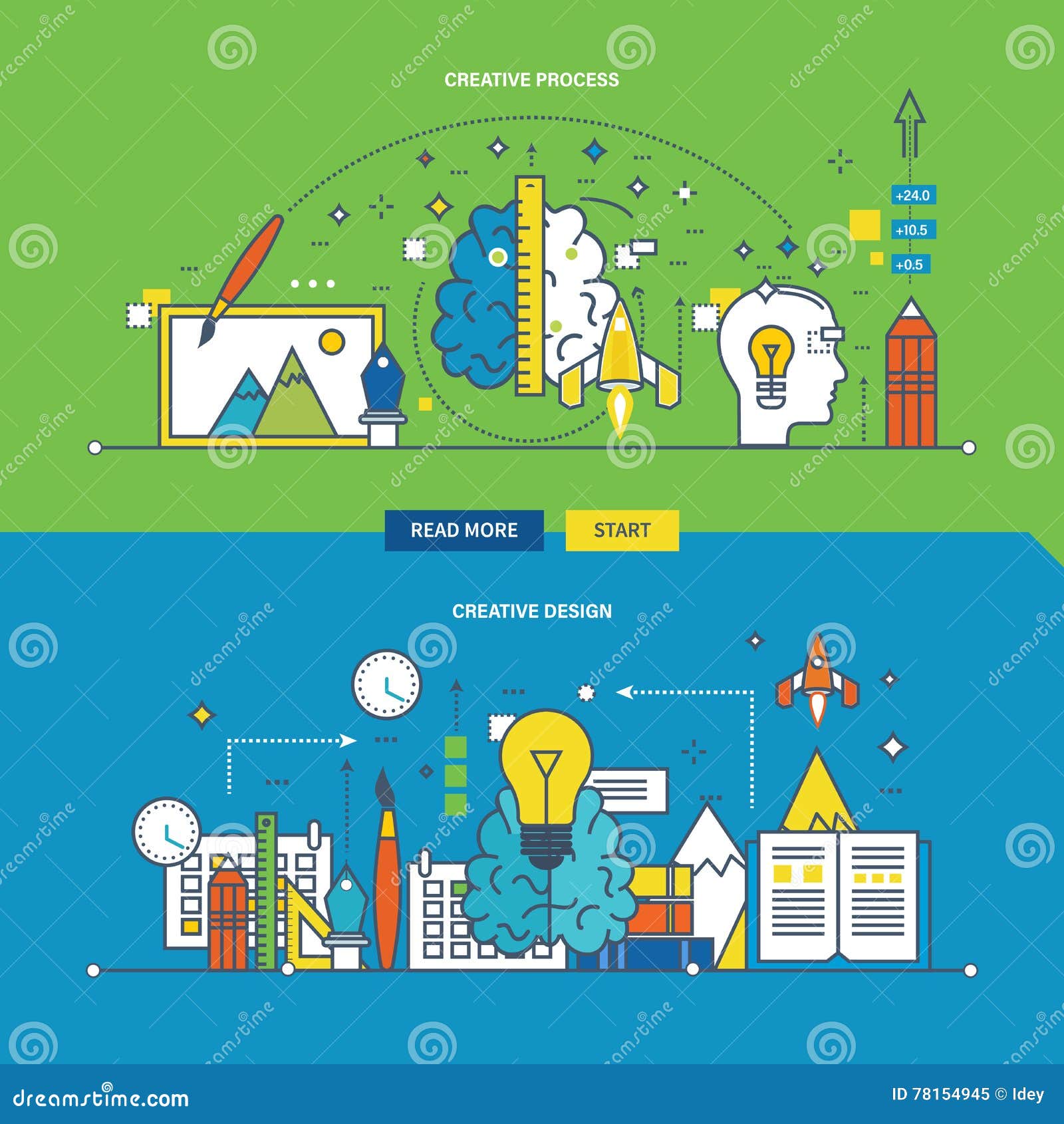 Concept of Creative Process, Innovation and Design. Stock Vector ...