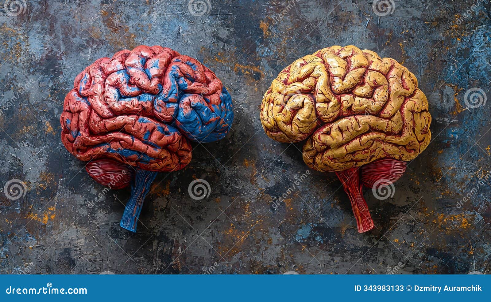 A Concept for Creativity and Thinking Depicted by Two Colorful Brain ...