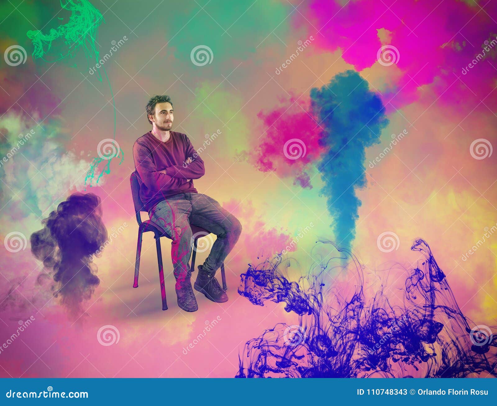 The Concept of Creativity and Visualization. Stock Image - Image of ...