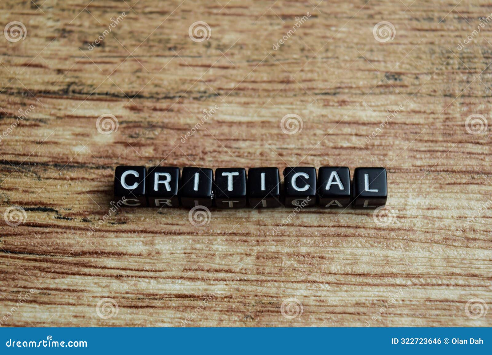 Concept of Critical Written on Wooden Blocks. Cross Processed Image on ...