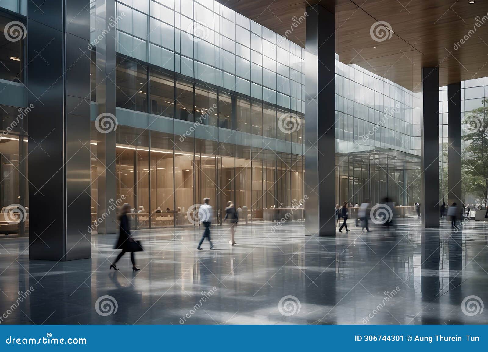 A Concept of a Crowded Office Area Stock Illustration - Illustration of ...