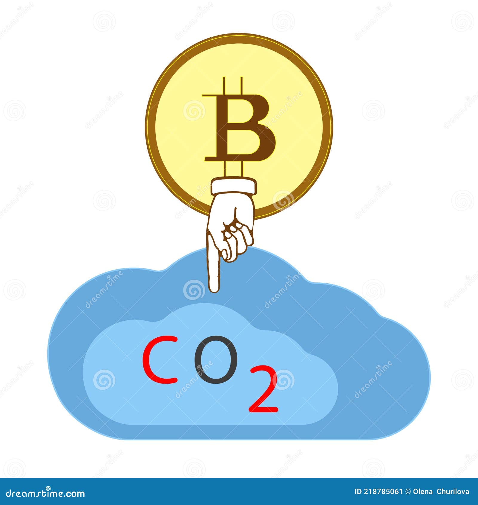 Cloud Of CO2, Carbon Emission, Pollution Reduction Icon. Ecology ...