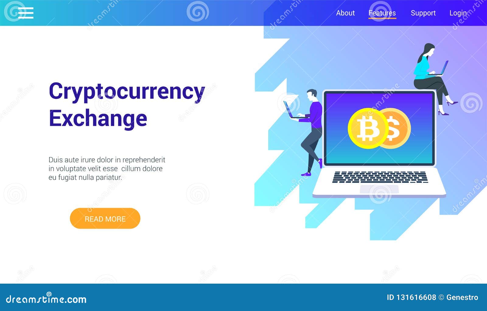 Concept on Cryptocurrency Exchange Theme Stock Vector - Illustration of digital, network: 131616608
