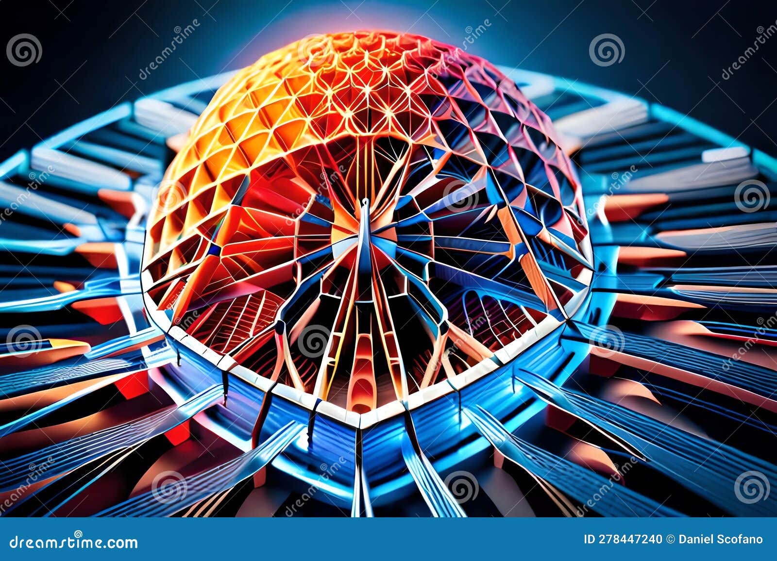 Crystal Lattice of a Solid, Physics and Chemistry. Scheme Abstract ...