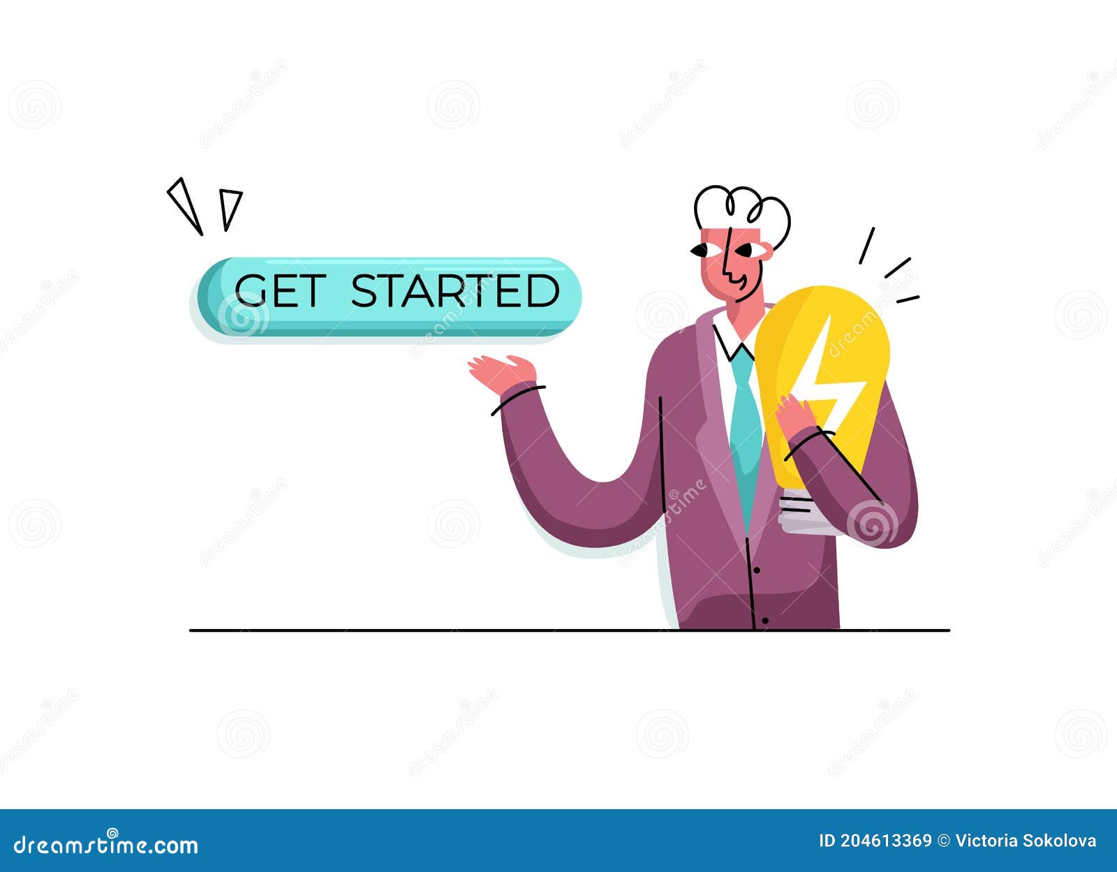 Concept of CTA buttons stock illustration. Illustration of instant ...