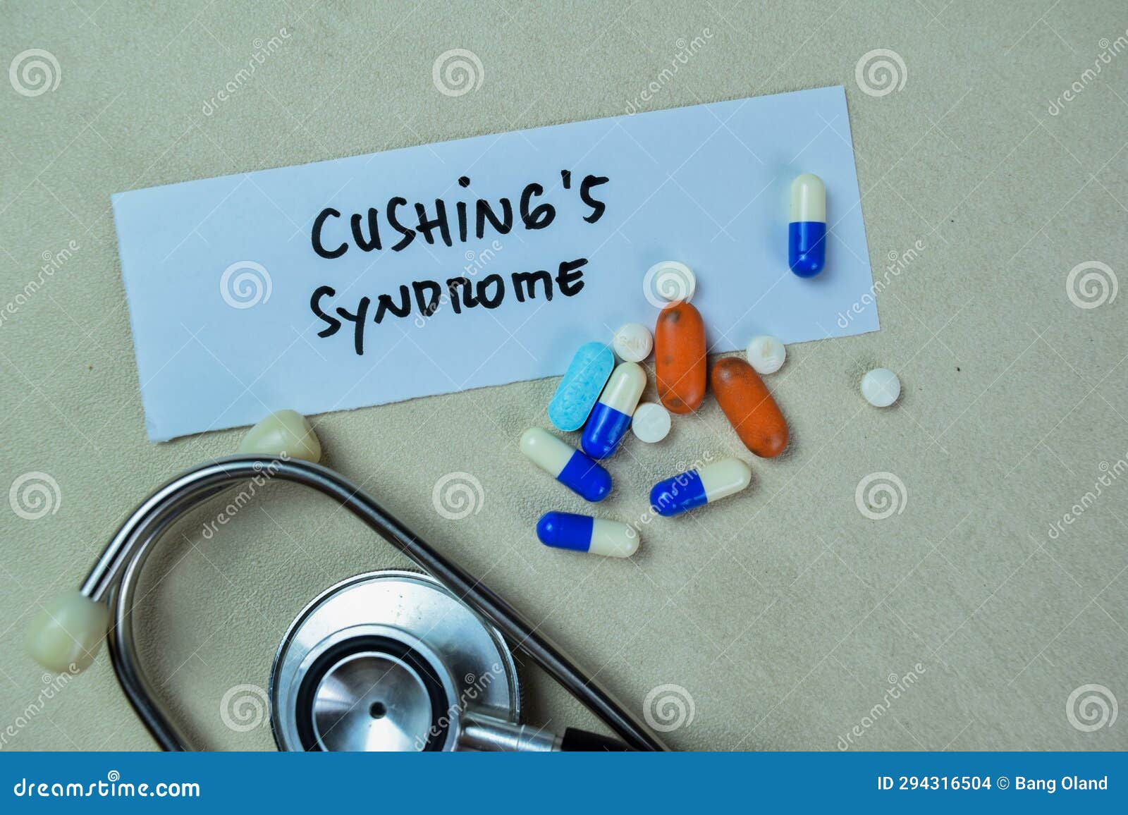 Concept of Cushing S Syndrome Write on Sticky Notes Isolated on Wooden ...