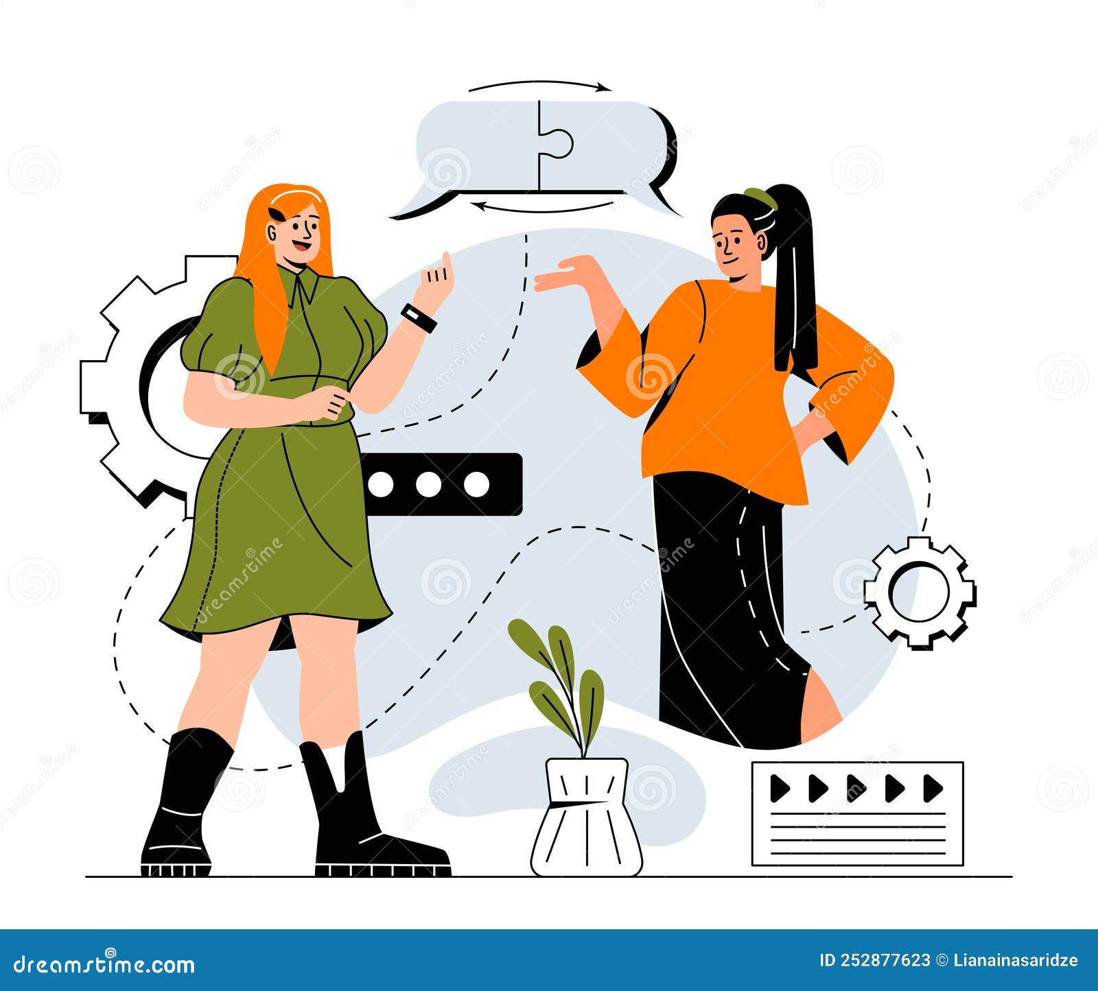 Concept of Customer Relations Stock Vector - Illustration of asking ...