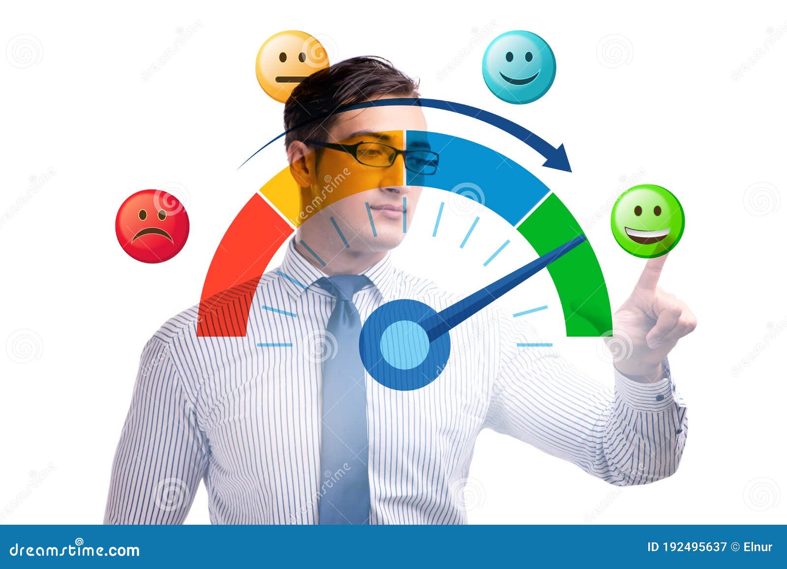 Concept of Customer Satisfaction with Meter Stock Image - Image of ...