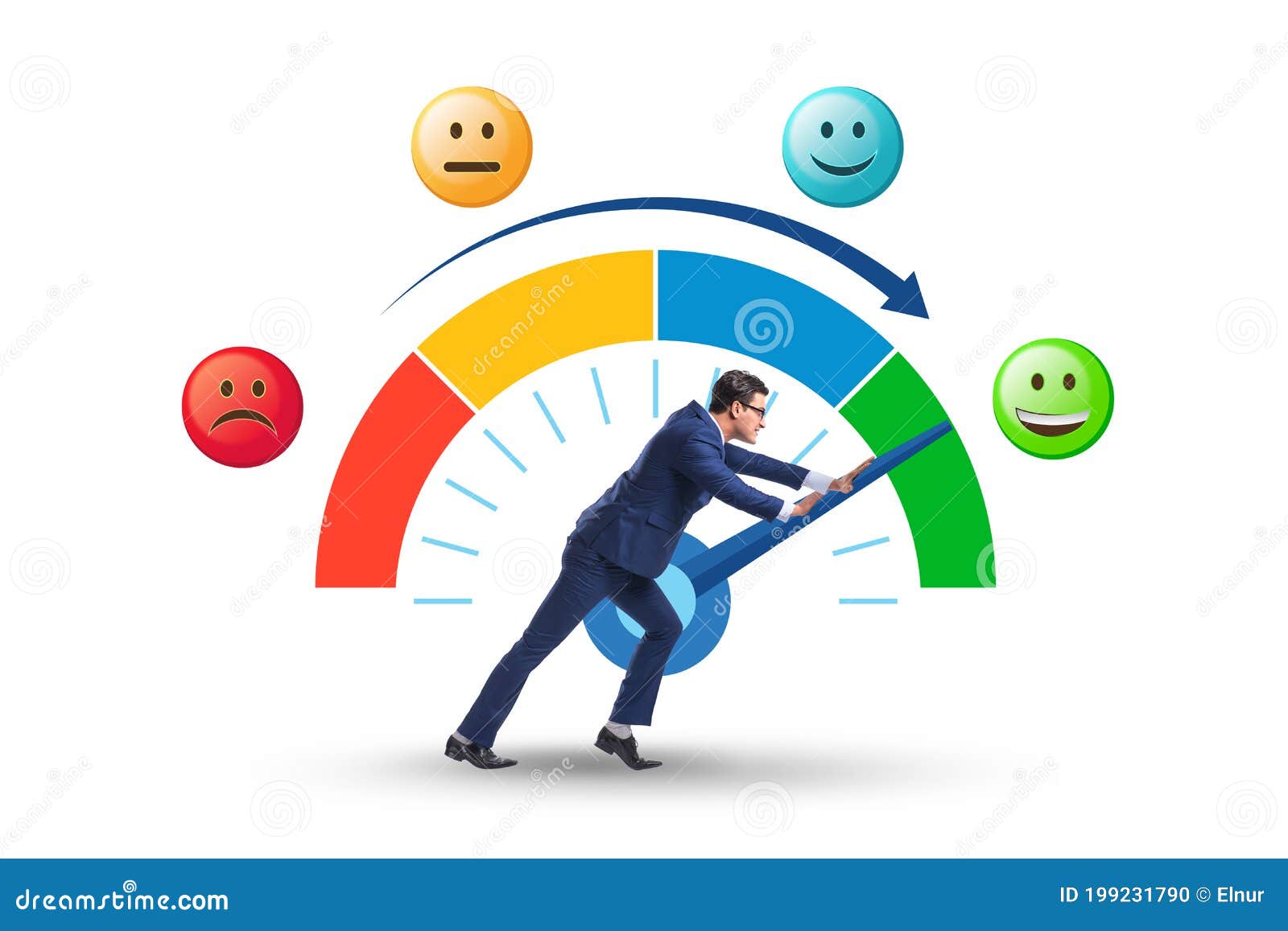 Concept of Customer Satisfaction with Meter Stock Photo - Image of ...
