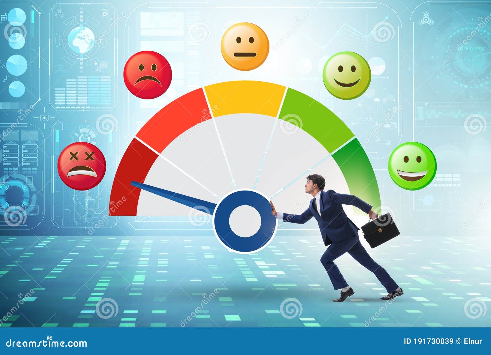 Concept of Customer Satisfaction with Meter Stock Image - Image of ...