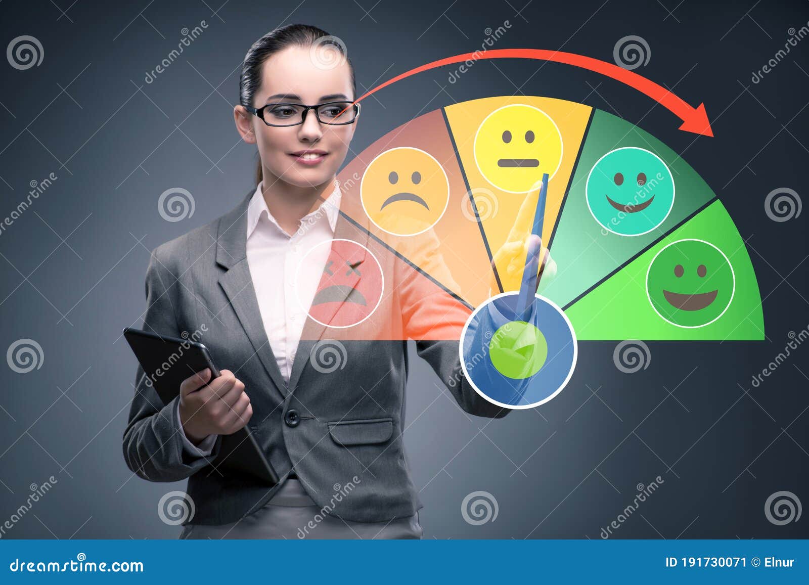 Concept of Customer Satisfaction with Meter Stock Image - Image of ...