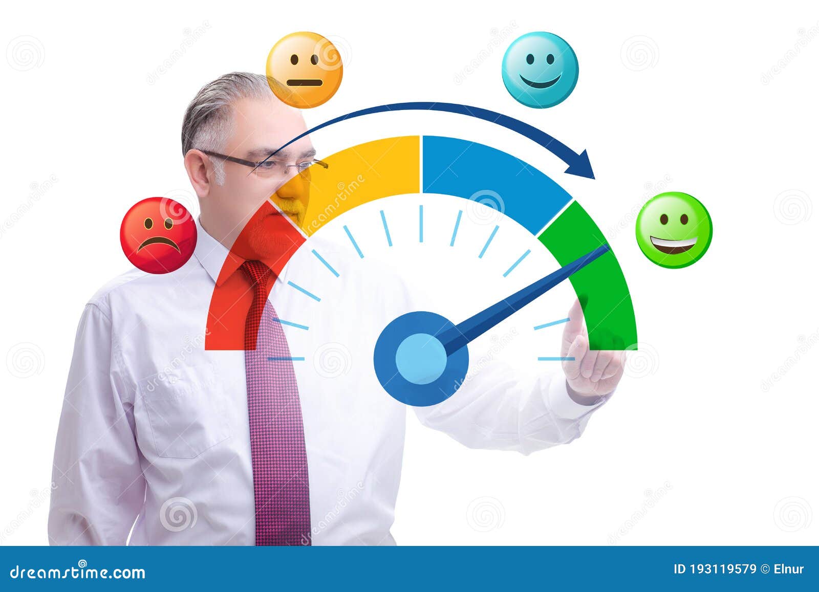 Concept of Customer Satisfaction with Meter Stock Image - Image of ...