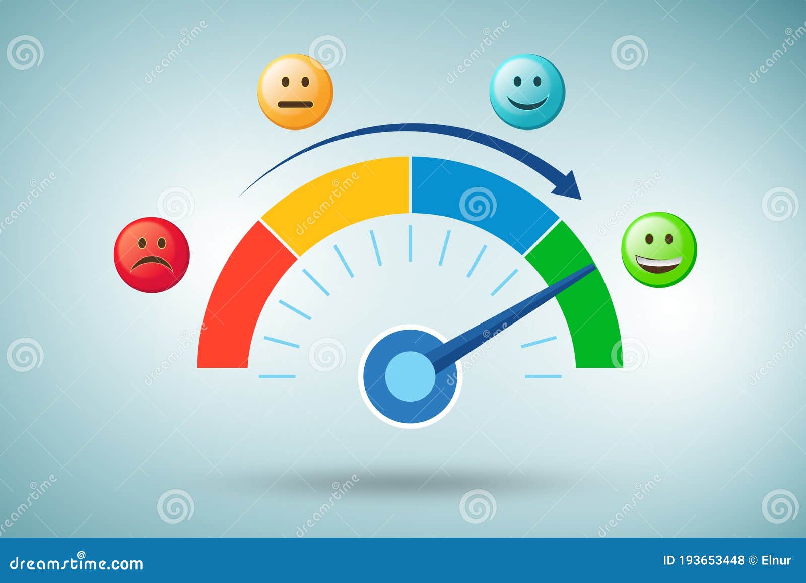 Concept of Customer Satisfaction with Meter Stock Illustration ...