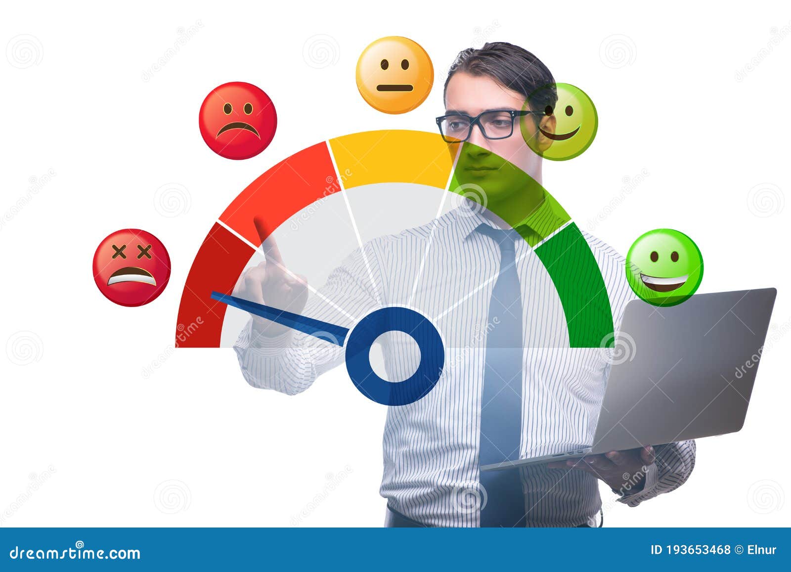 Concept of Customer Satisfaction with Meter Stock Photo - Image of ...