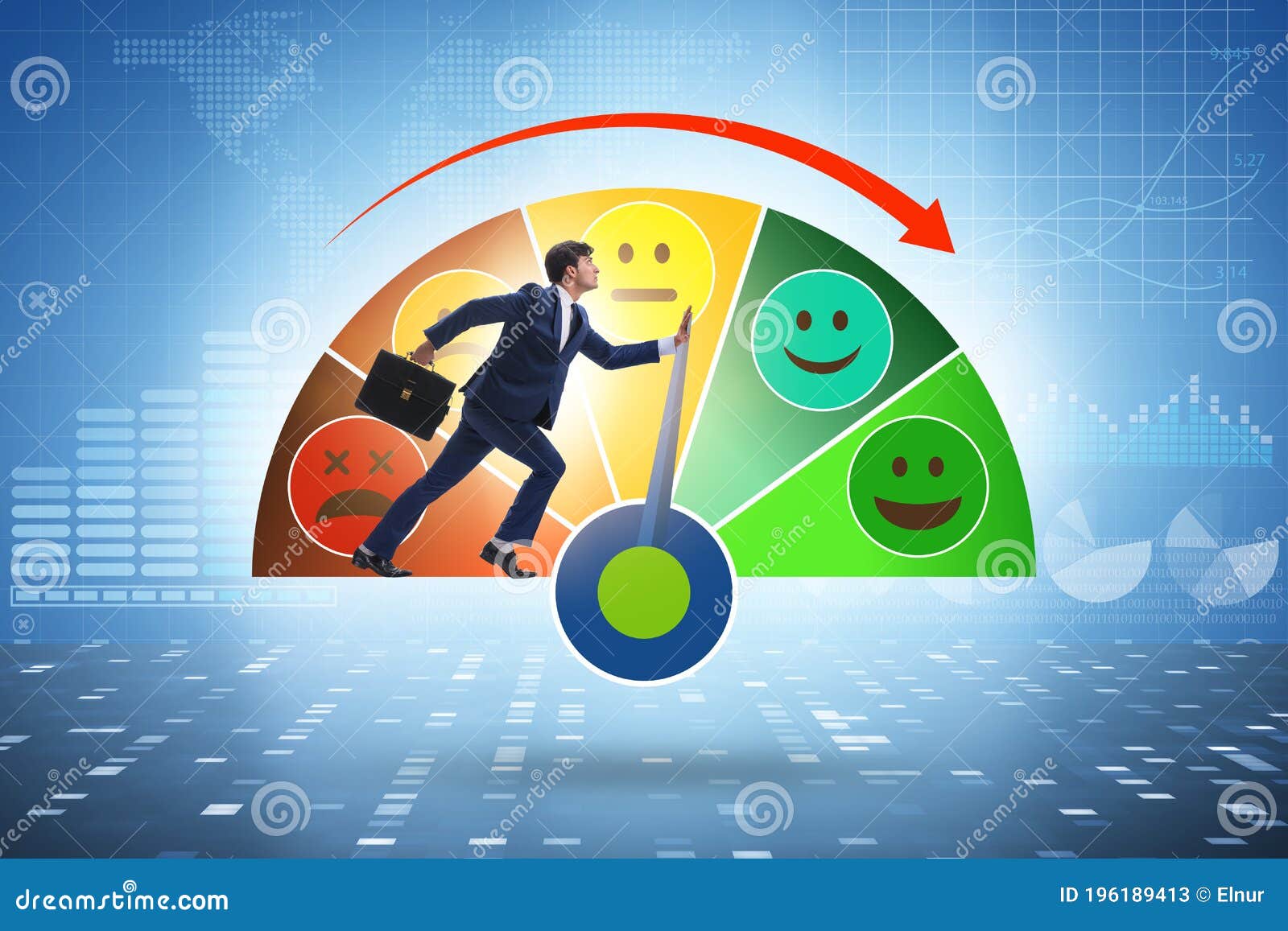 Concept of Customer Satisfaction with Meter Stock Image - Image of ...