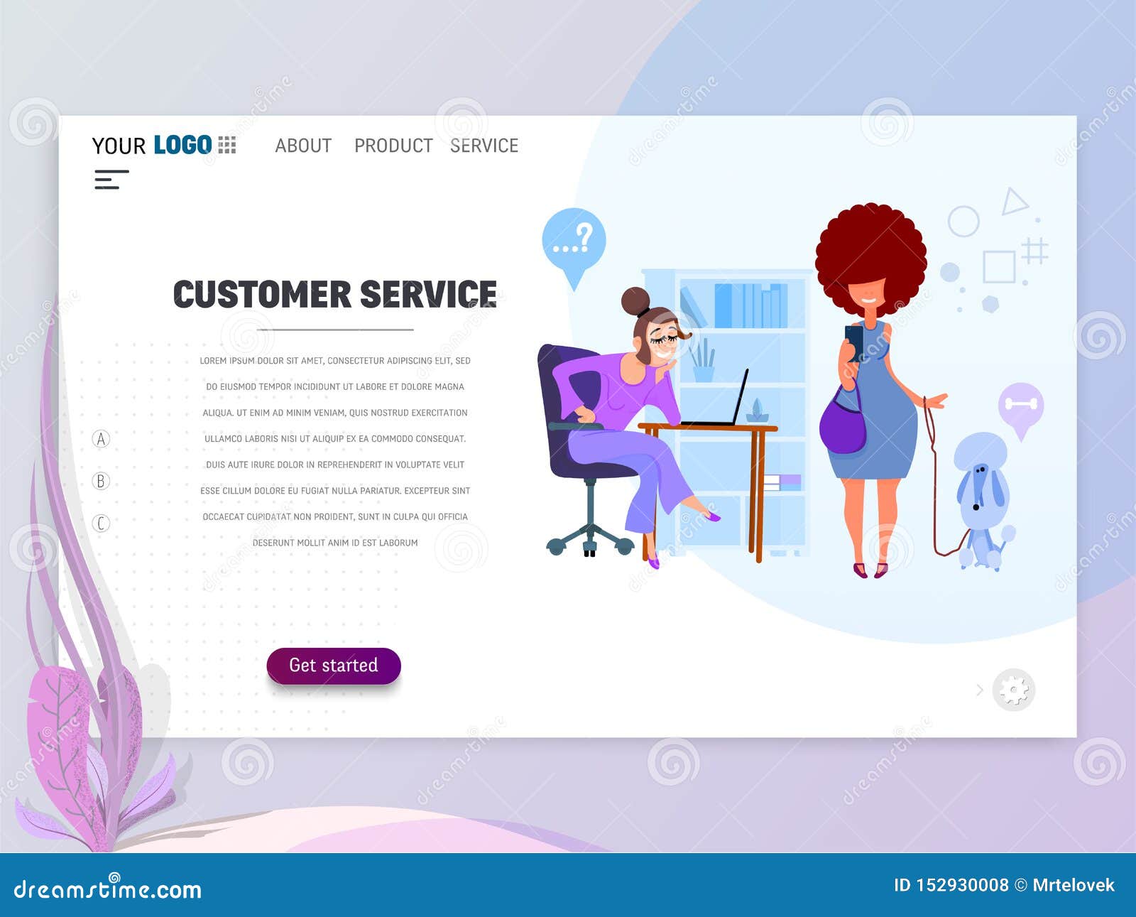 Concept of Customer Service Department for Website or Web Page ...
