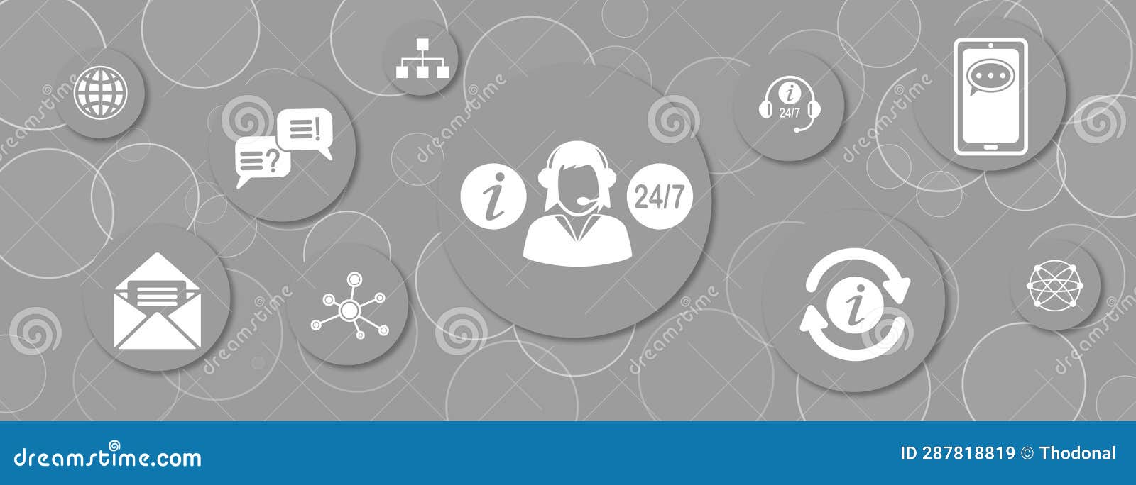 Concept of Customer Service Stock Illustration - Illustration of online ...