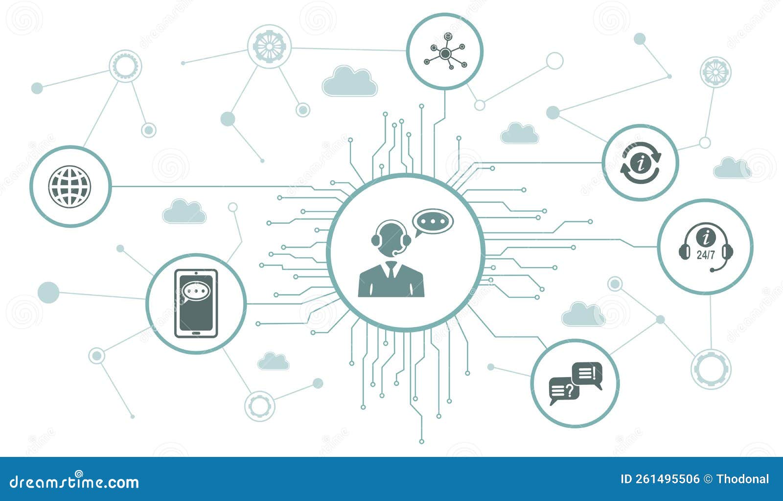 Concept of Customer Support Stock Illustration - Illustration of ...