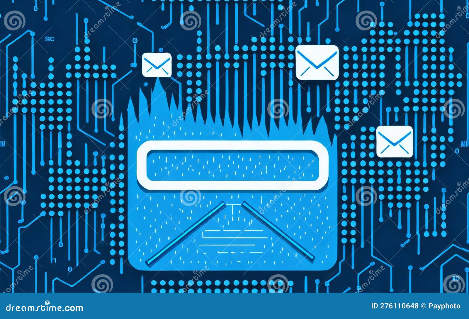 Concept of Cyber Security and Email. Stock Illustration - Illustration ...