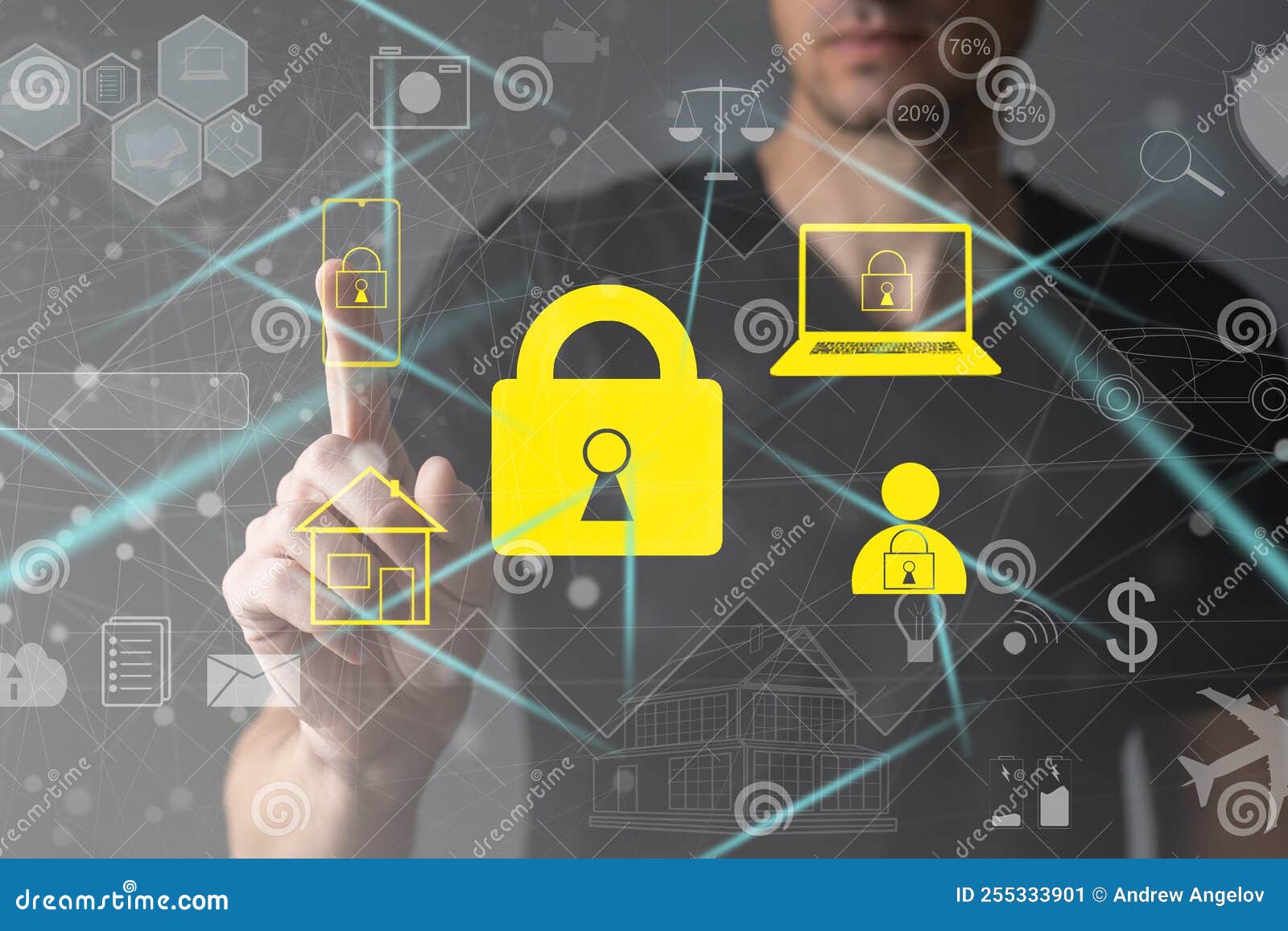 Concept Of Cyber Security Information Security And Encryption Secure Access To User S Personal