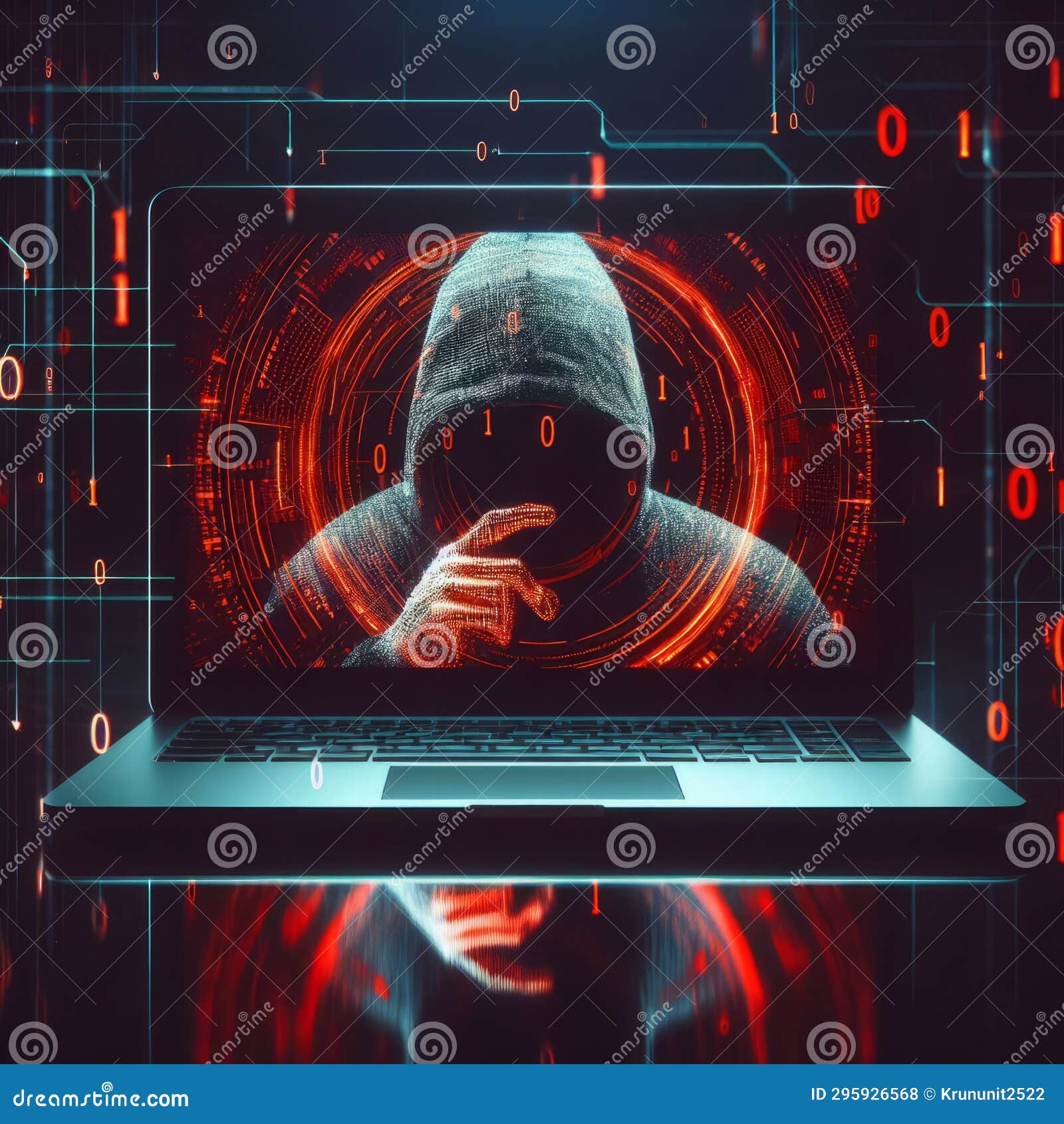 Concept of Cyber Security Threat and Attack, Hacker Hand in Computer ...