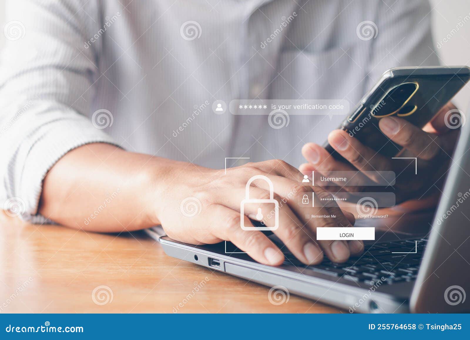 Concept Of Cyber Security In Two Step Verification Multi Factor Authentication Information