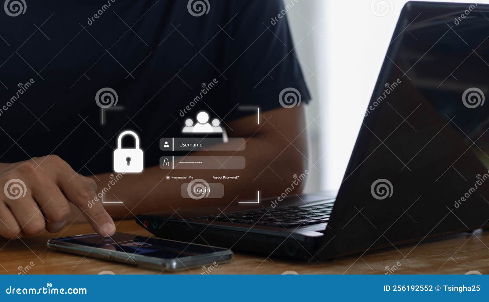 Concept Of Cyber Security In Two Step Verification Multi Factor