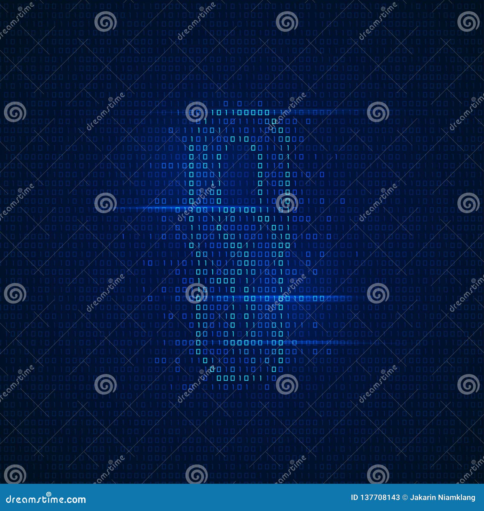 Binary chain stock vector. Illustration of computer - 137708143