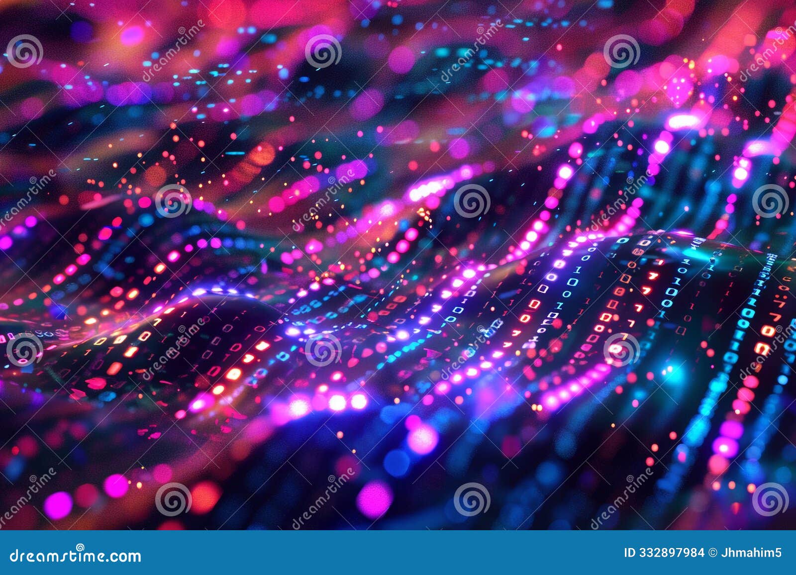 Concept of Cybercrime Prevention Depicted by a Stream of Binary Numbers ...