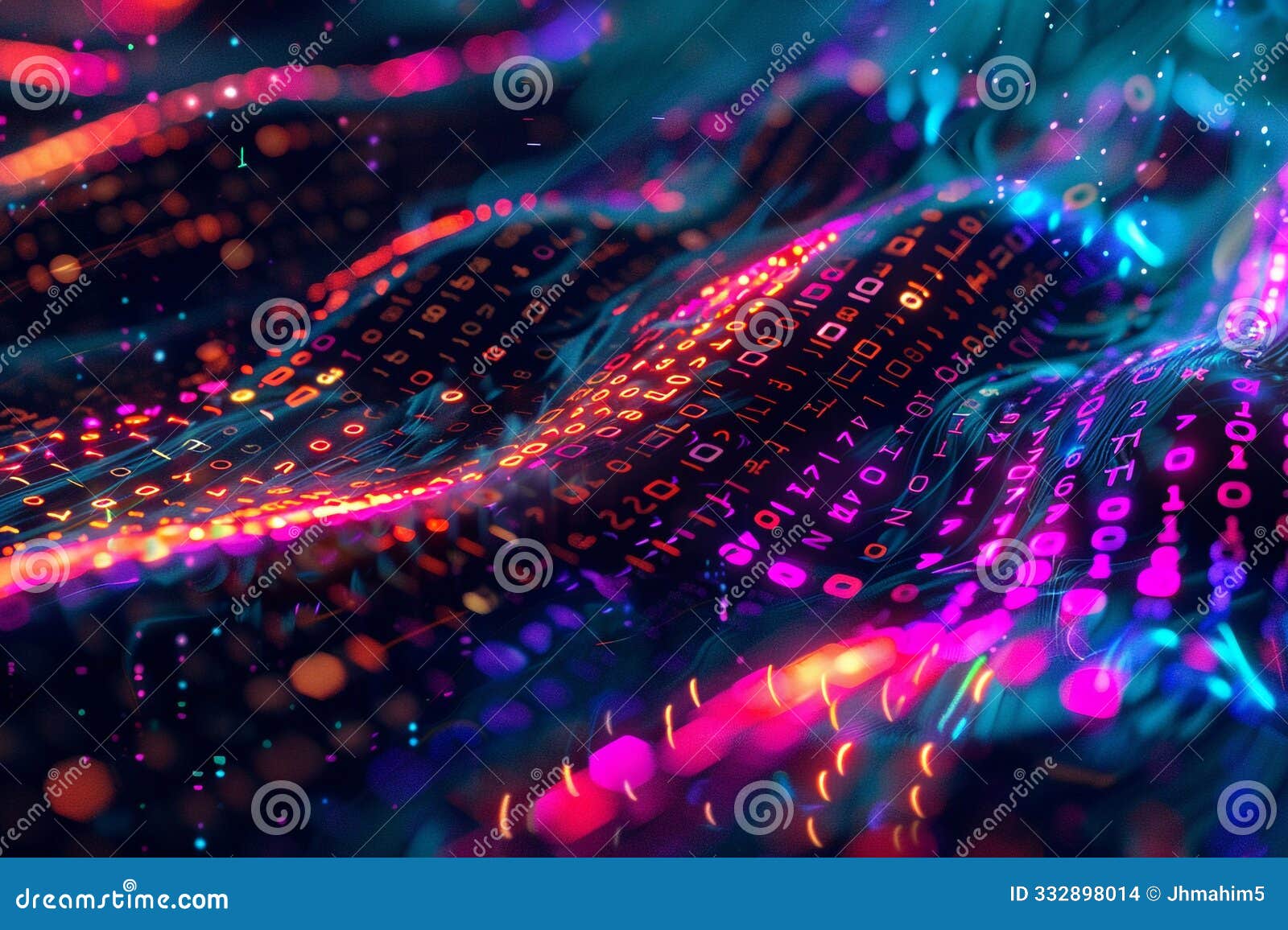 Concept of Cybercrime Prevention Depicted by a Stream of Binary Numbers ...