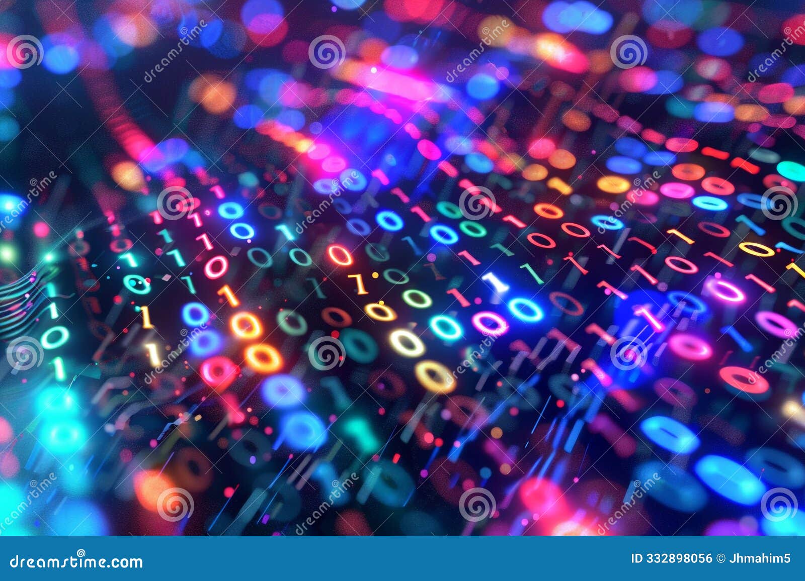 Concept of Cybercrime Prevention Depicted by a Stream of Binary Numbers ...