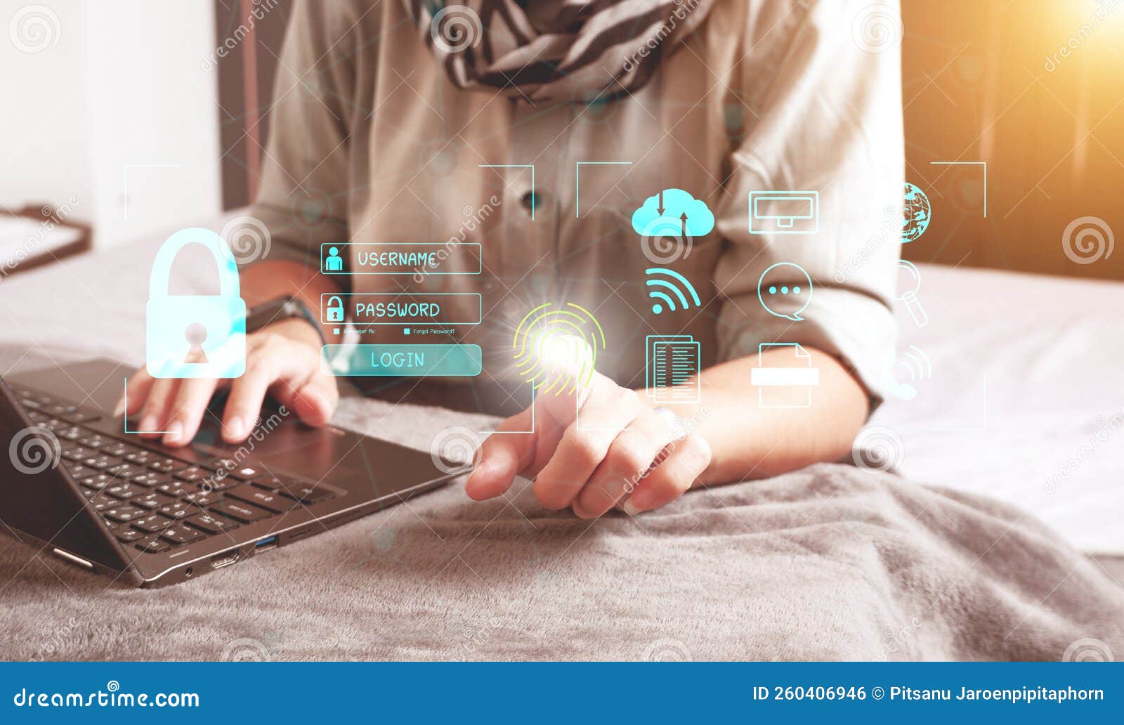 Cybersecurity Concept Global Network Security Technology, Protect ...