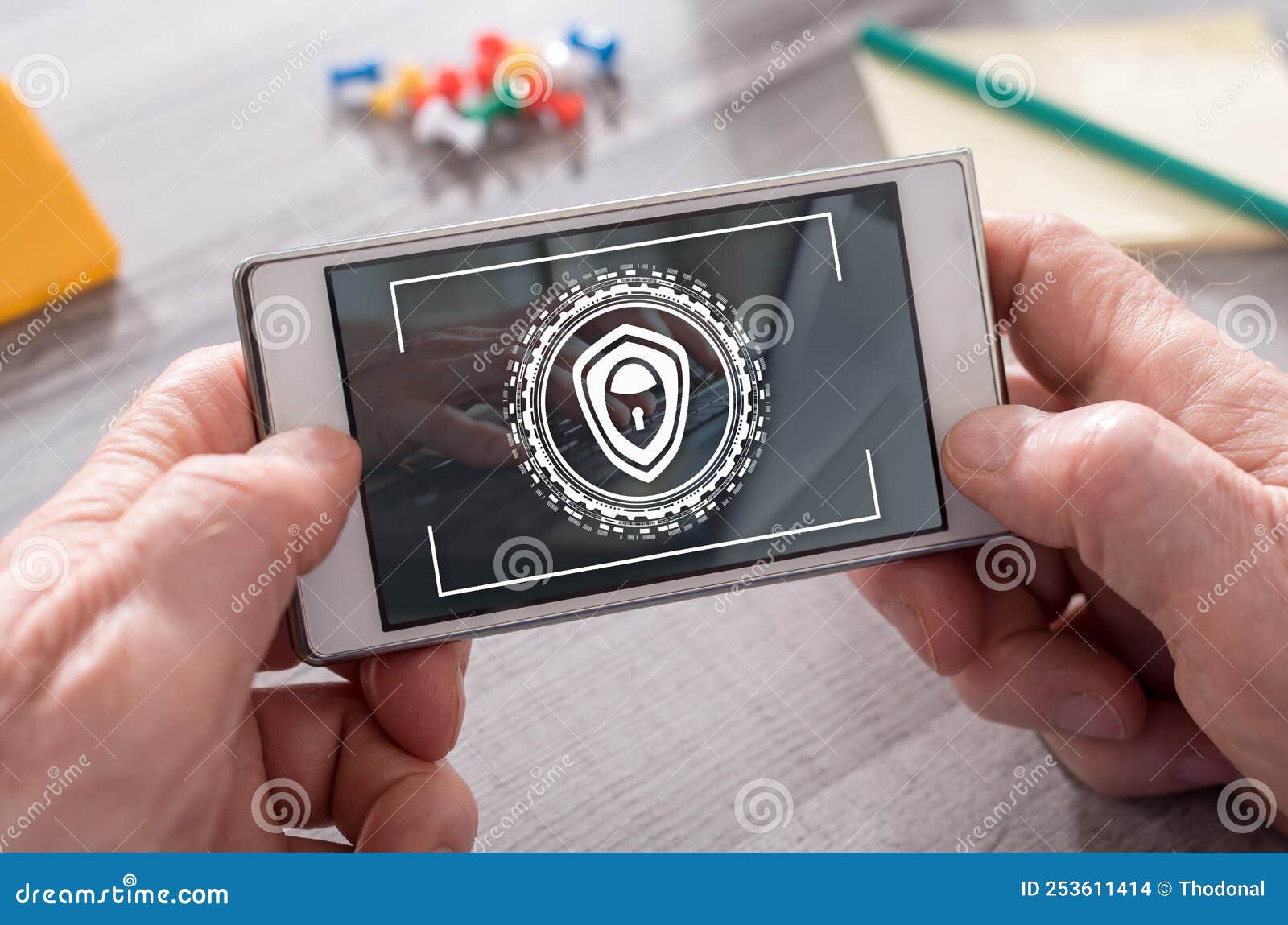 Concept of cybersecurity stock photo. Image of digital - 253611414
