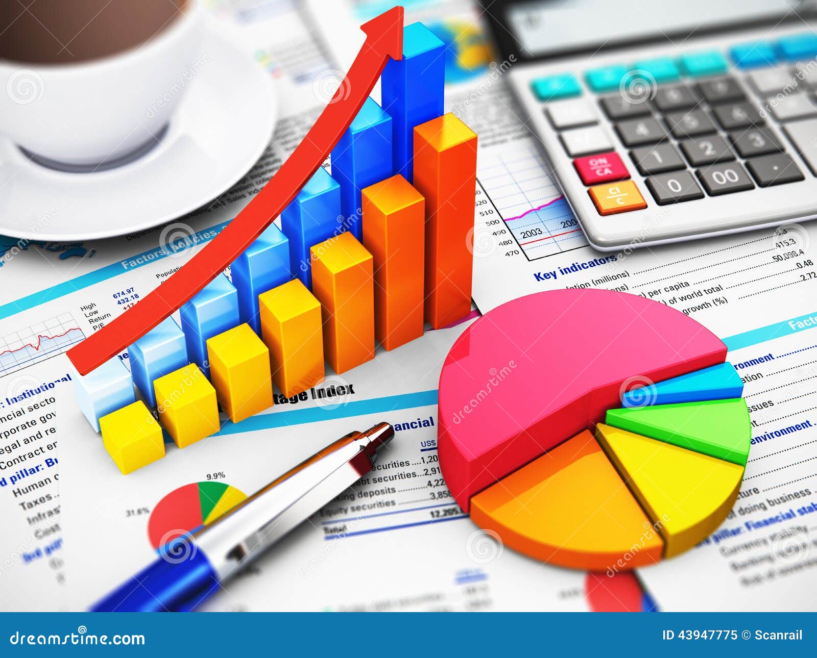 Concept D'affaires, De Finances Et De Comptabilité Illustration Stock ...