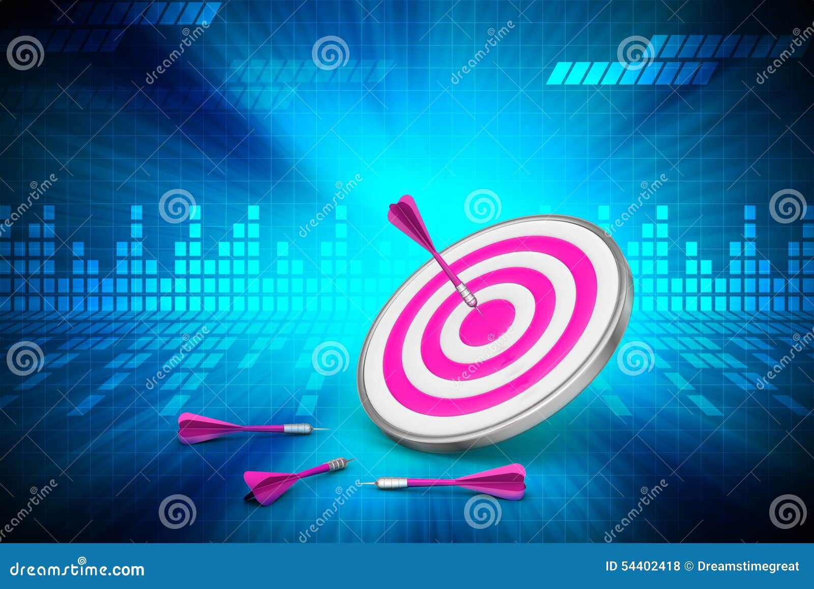 Concept D'affaires De Succès De Cible De Dard Illustration Stock ...