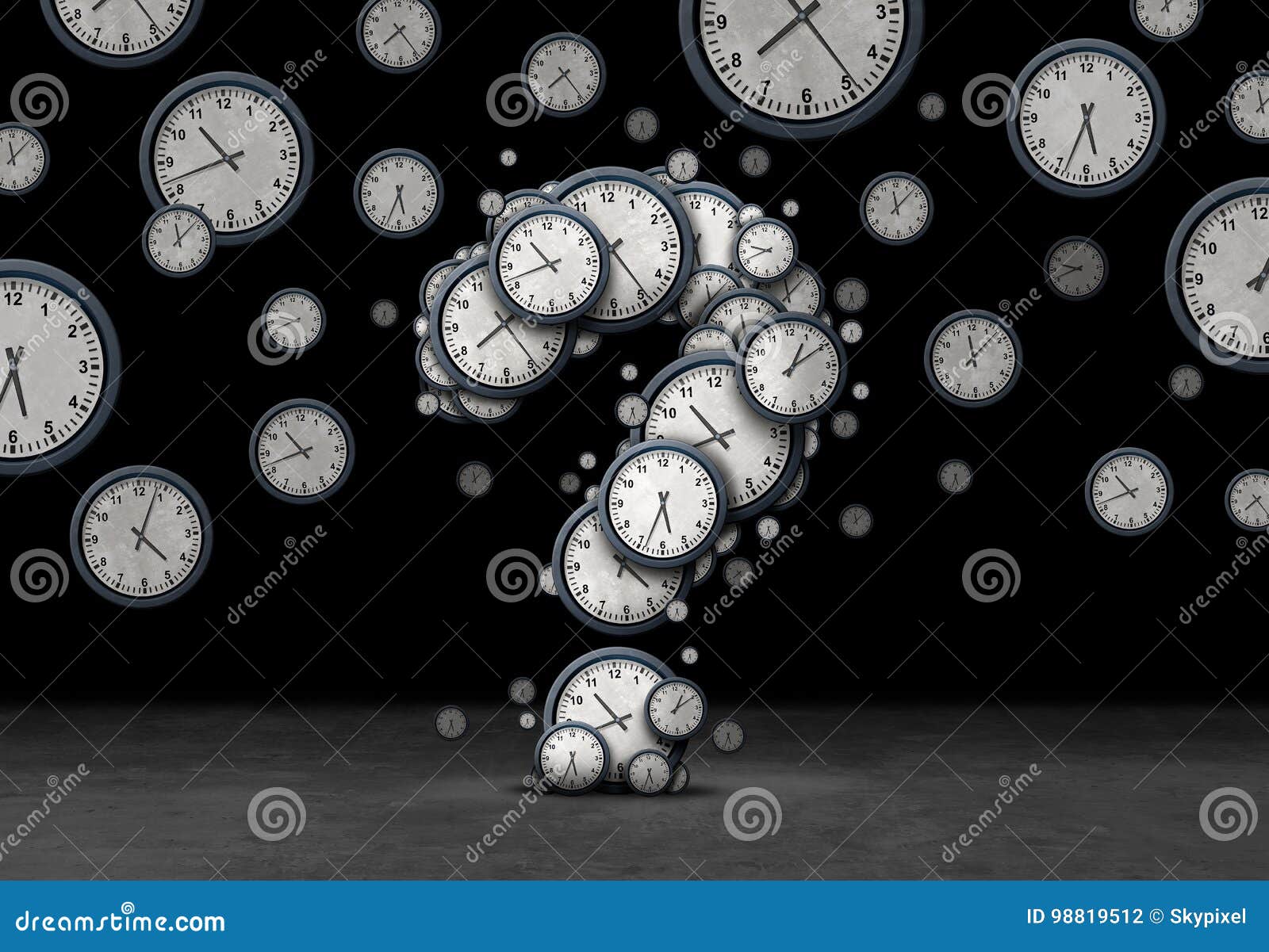 Concept D'heure Des Questions Illustration Stock - Illustration du ...