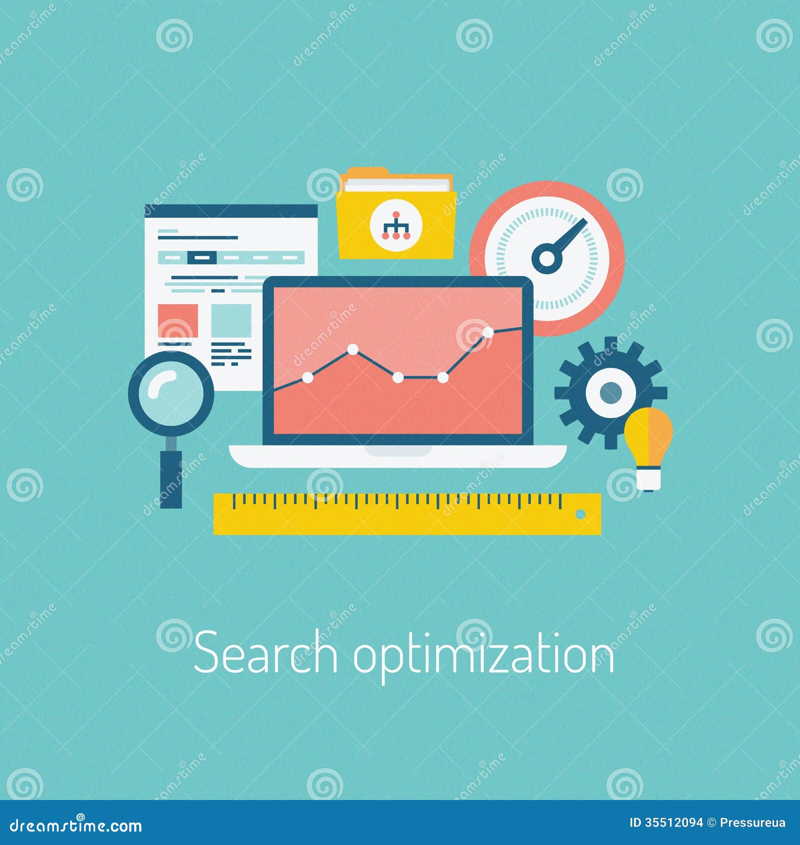 Concept D'illustration D'optimisation De Recherche Illustration de ...