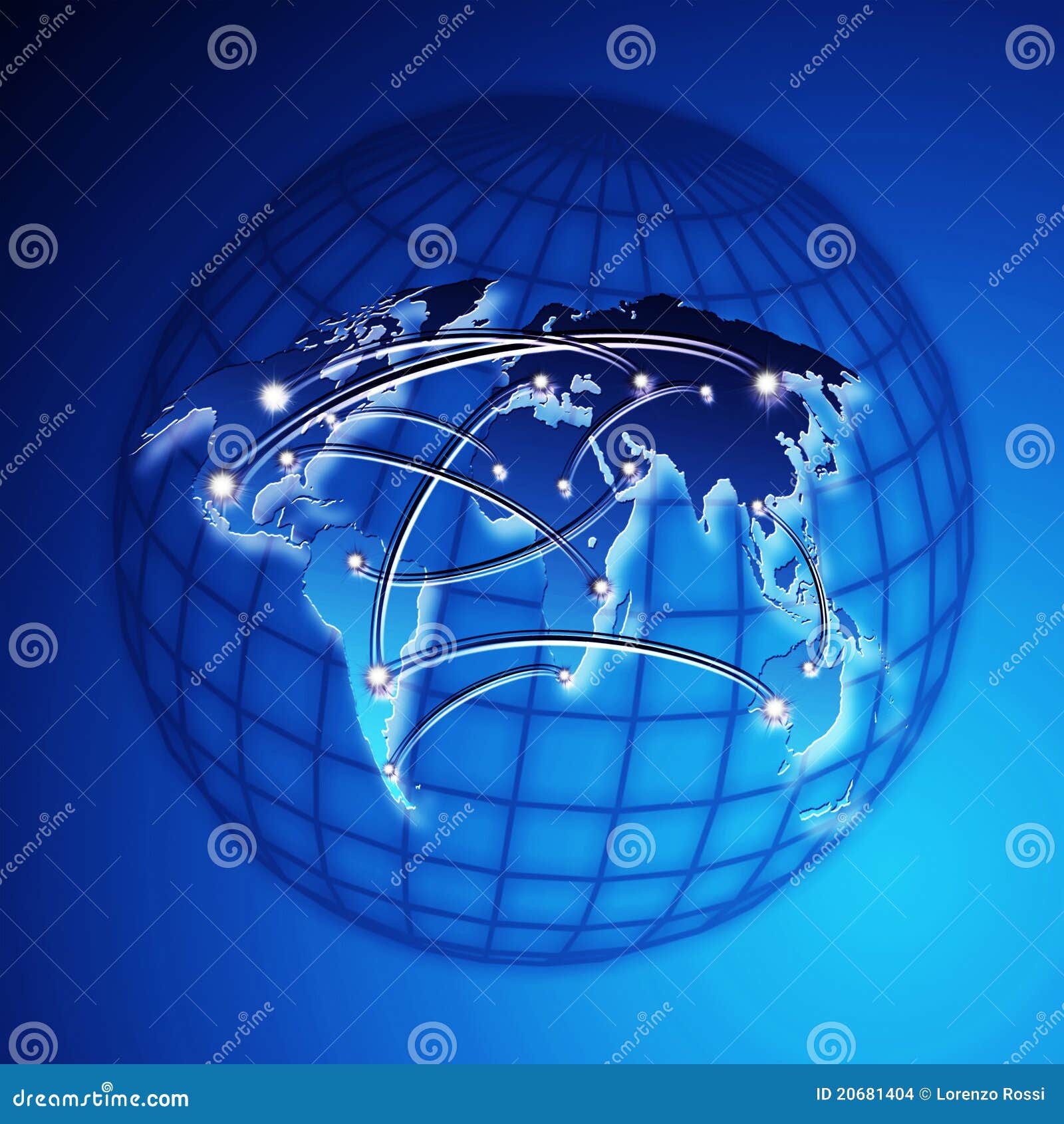 Concept D'Internet De Carte Du Monde Illustration Stock - Illustration du internet, earth: 20681404