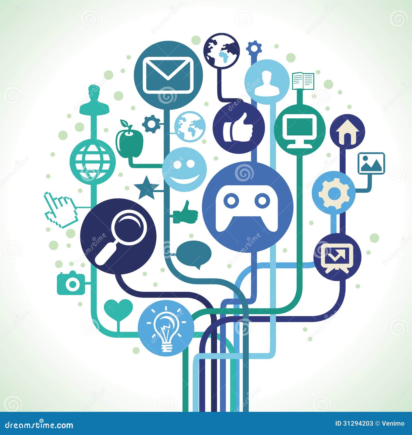 Concept D'Internet De Vecteur Illustration de Vecteur - Illustration du ...