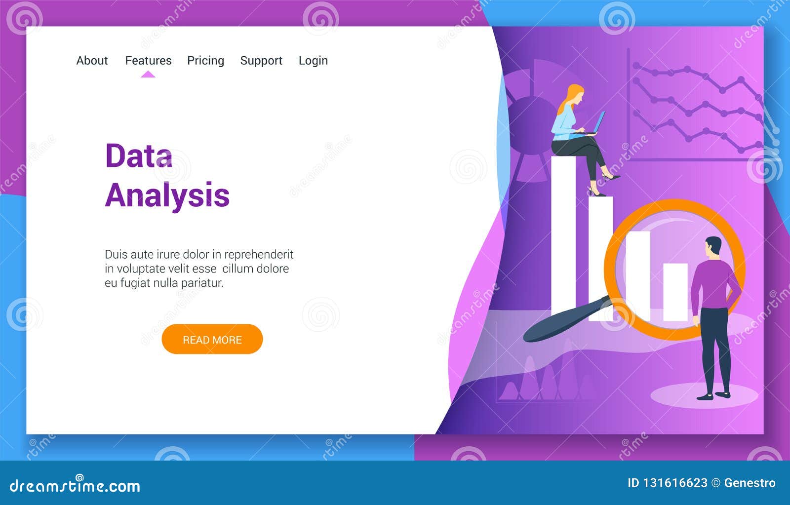 Concept on Data Analysis Theme Stock Vector - Illustration of database ...