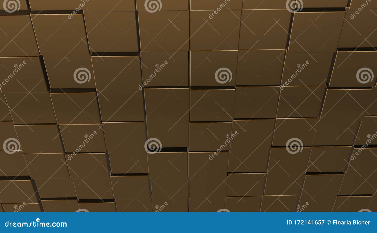 Cubes Network with Information Inside, Moving and Connecting, Forming a ...