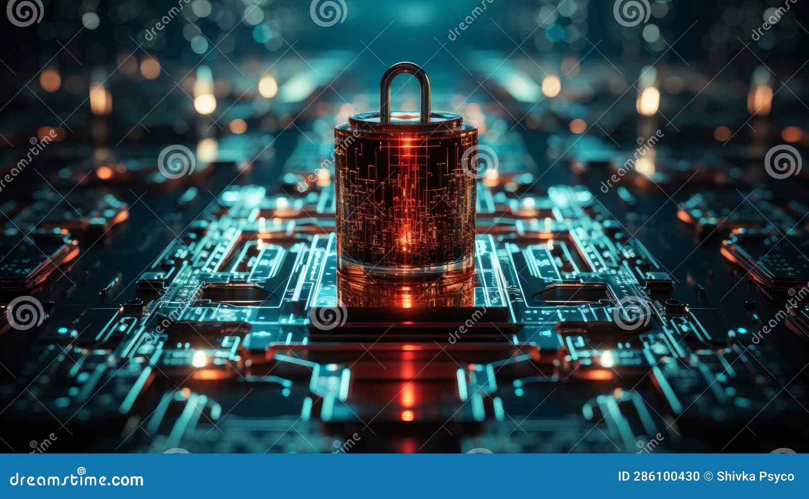 Concept of Data Breach Technology Generative AI Stock Illustration ...