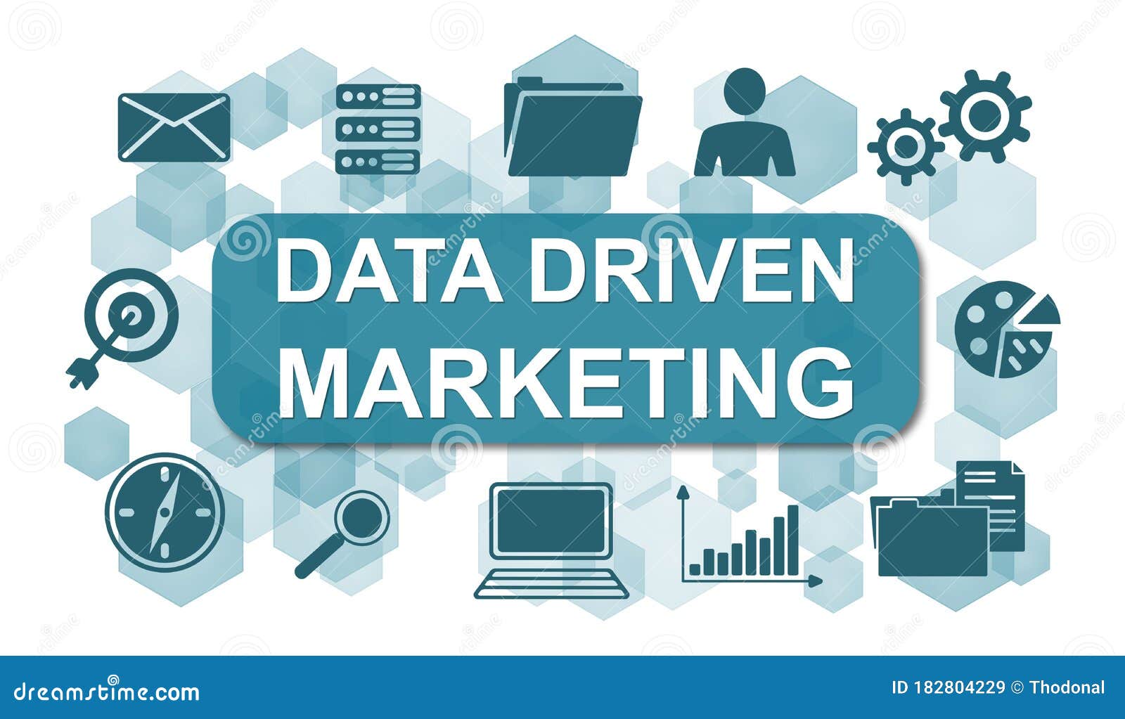 Concept of Data Driven Marketing Stock Illustration - Illustration of ...