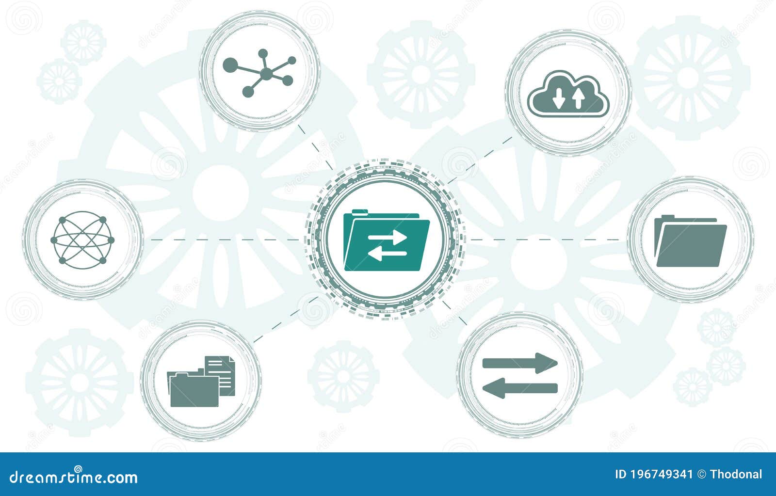 Concept of data exchange stock illustration. Illustration of internet ...