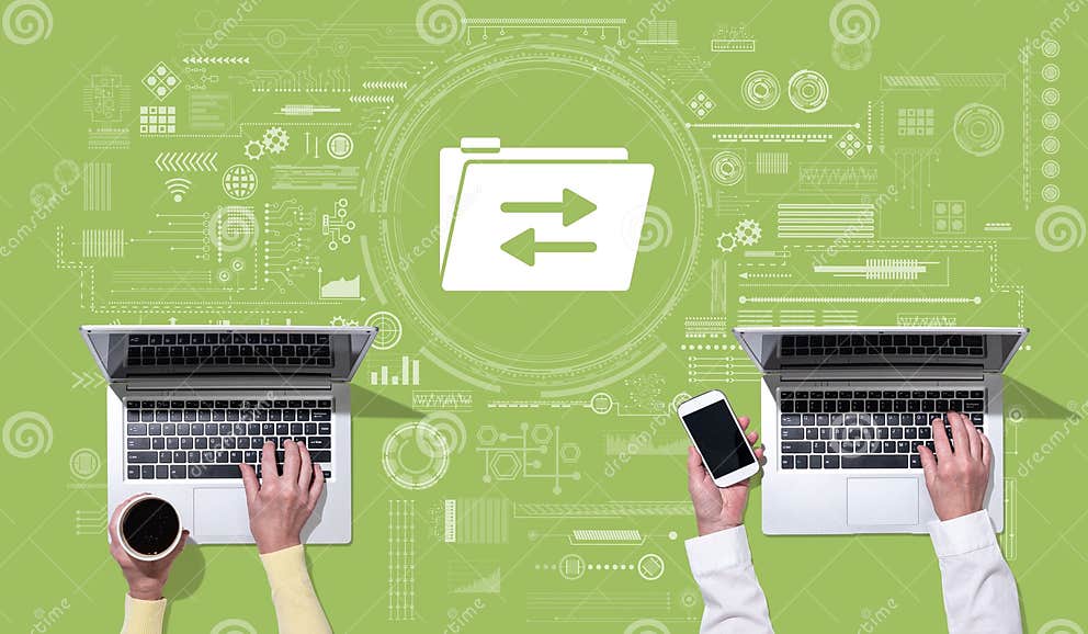 Concept of data exchange stock image. Image of communication - 307103455