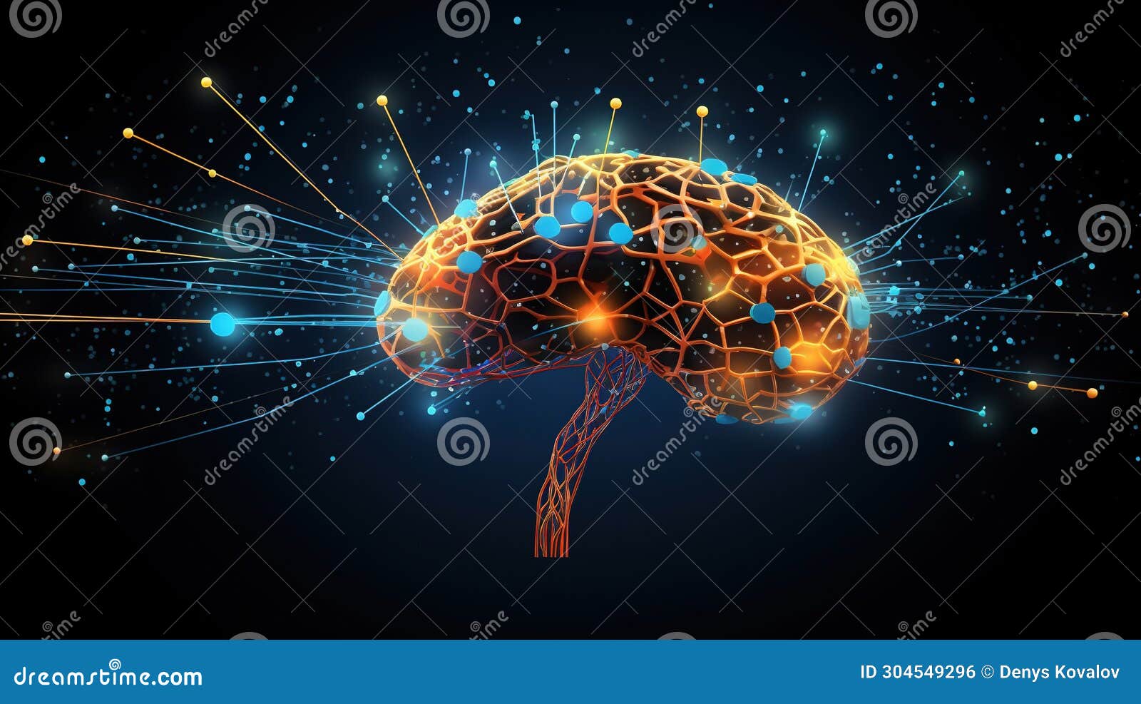 The Concept of Data Flow from the Digital Human Brain. Machine Deep ...