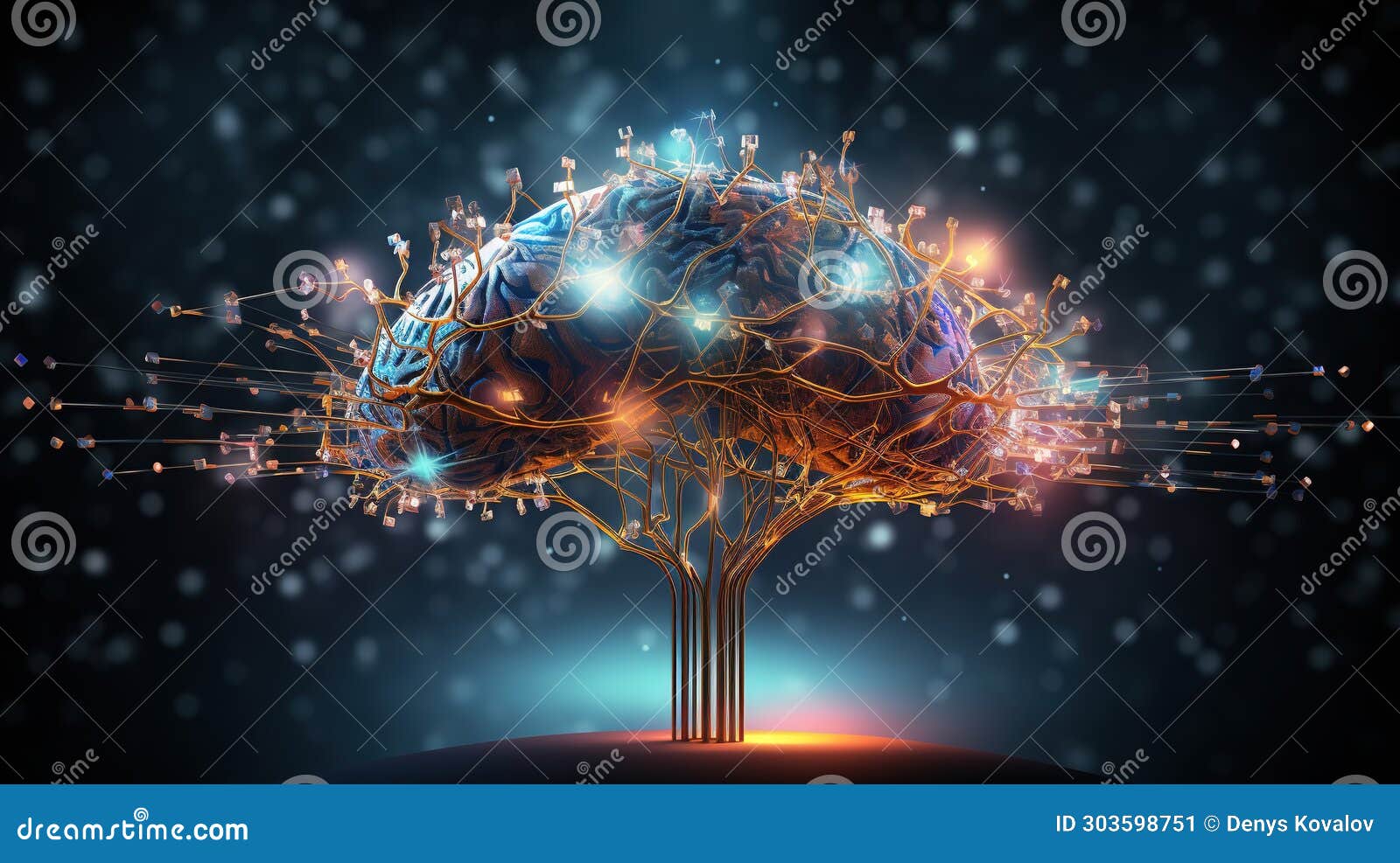 The Concept of Data Flow from the Digital Human Brain. Machine Deep ...