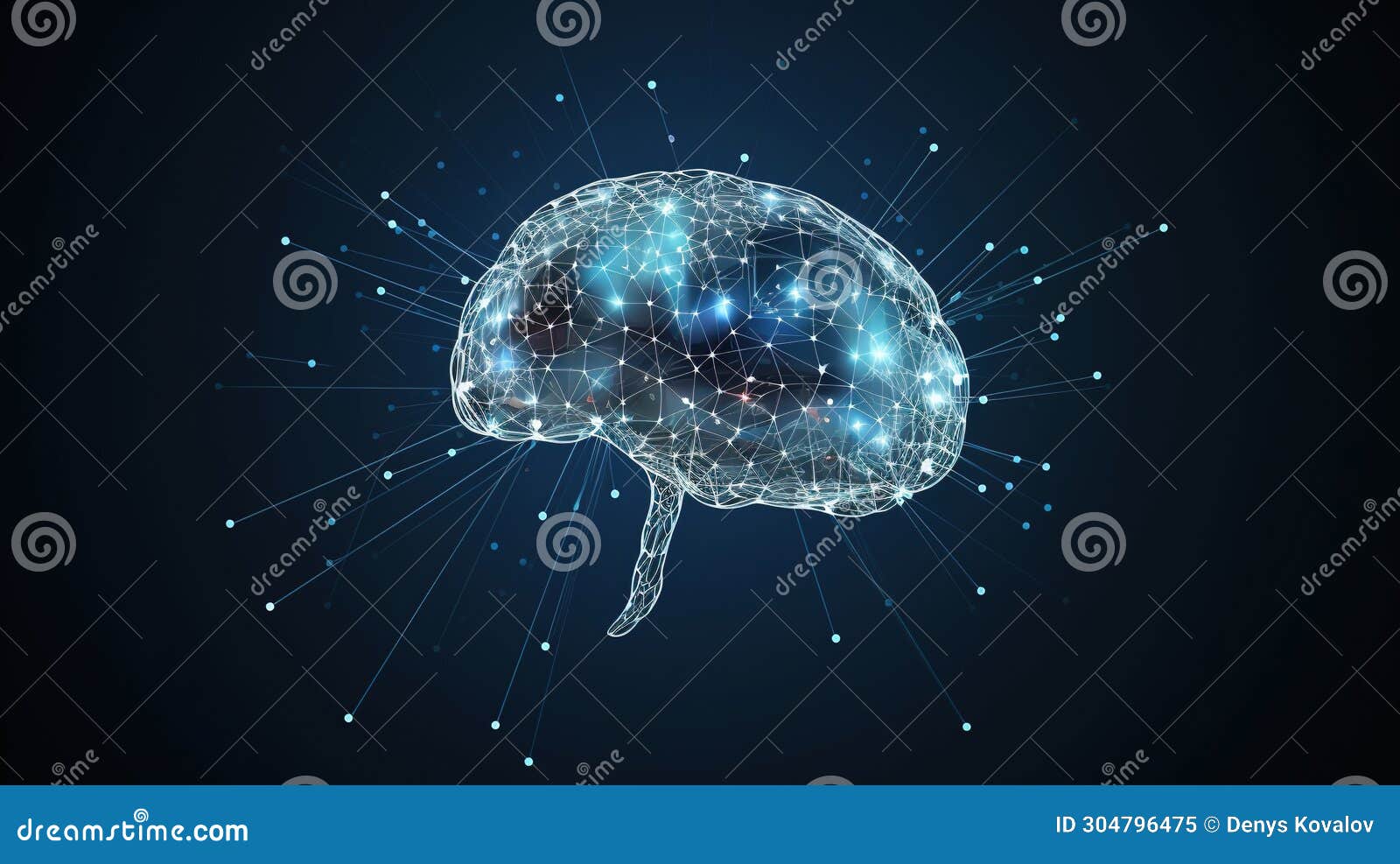 The Concept of Data Flow from the Digital Human Brain. Machine Deep ...