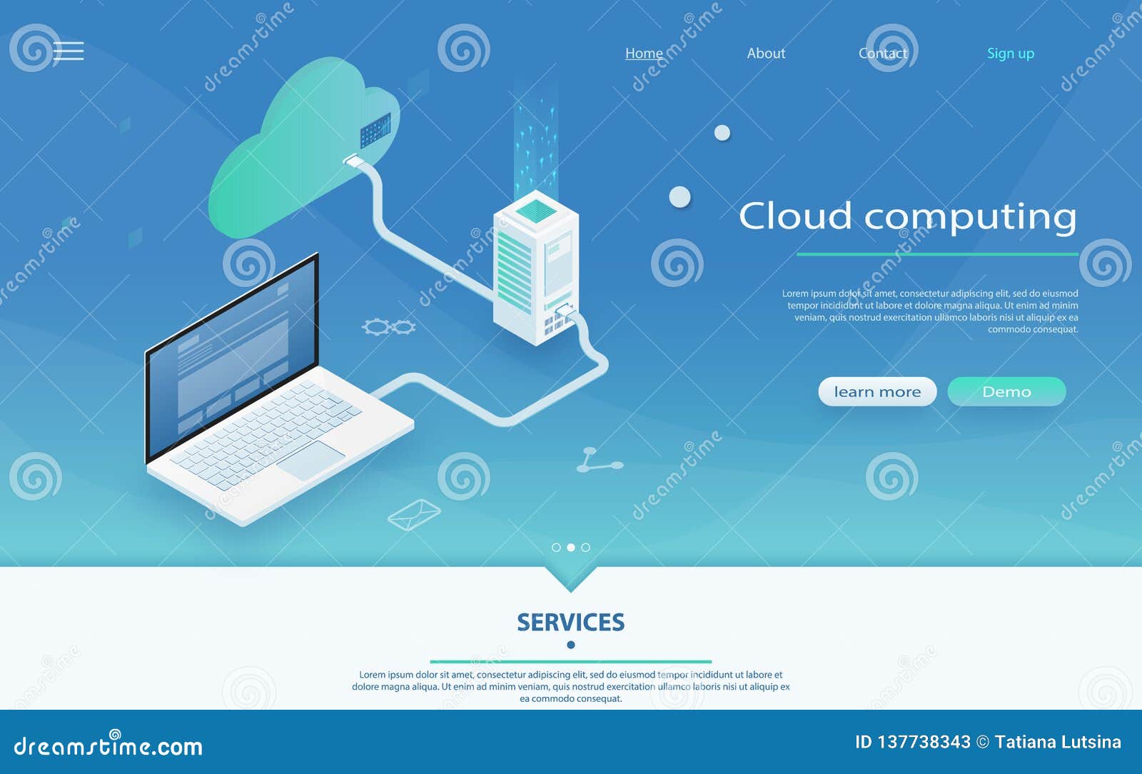 Concept of Data Network Management. Big Data Flow Processing Concept, Cloud Database Stock ...